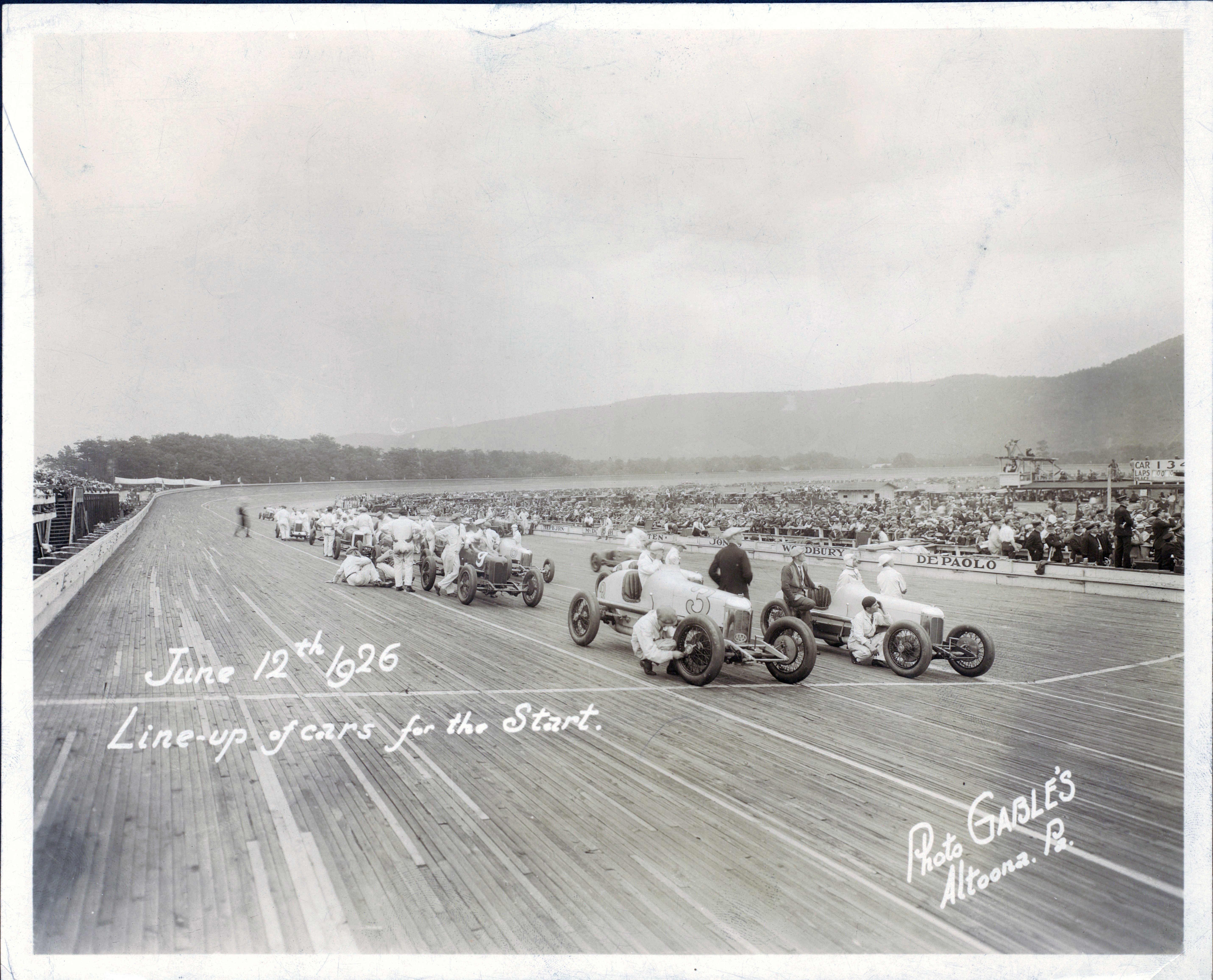 Altoona Speedway board track starting field - Flag Day Rac… | Flickr